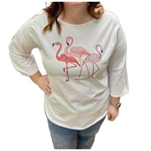 ravel | Tops | New Ravel Fancy Flamingos Top In White | Poshmark